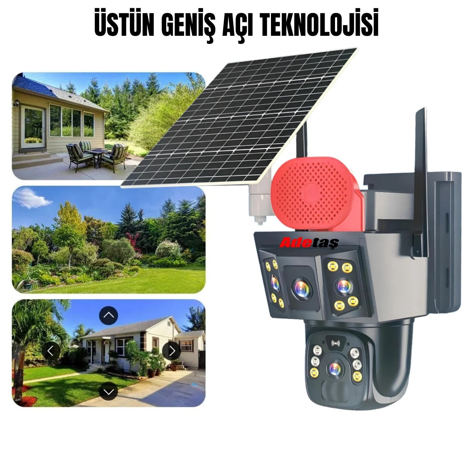 4g Li Güneş Enerjili Solar Kamera 6 Mp Çift Kameralı Ptz Speed Dome ...